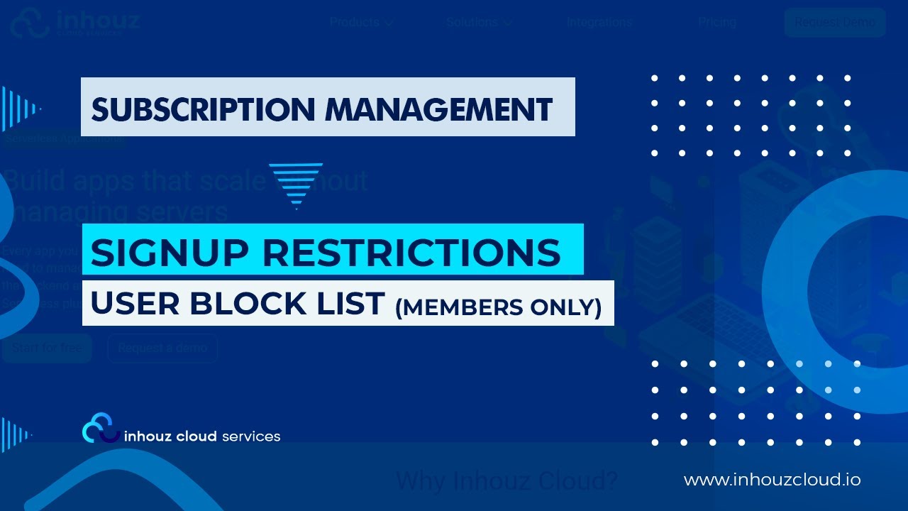 Signup Restrictions - User Block List | Inhouz Cloud Tutorial ...
