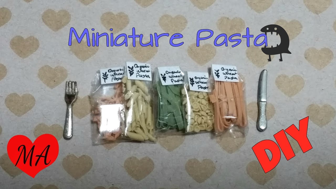 MINIATURE pasta TUTORIAL // DOLLHOUSE // DIY - YouTube
