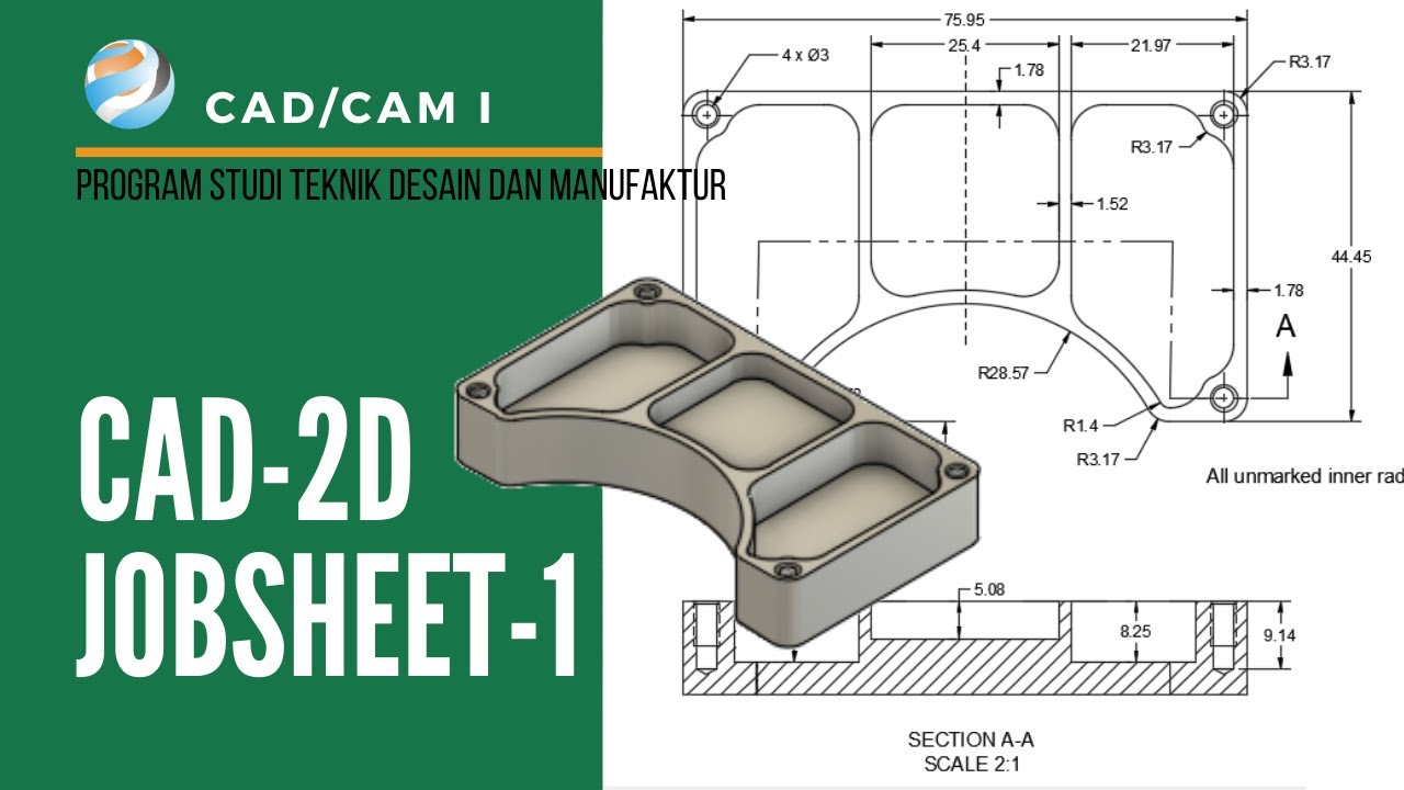 CAD-CAM I: Jobsheet 1 - YouTube
