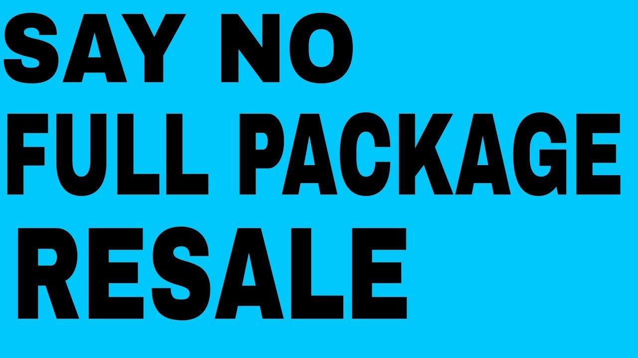 Resale Property-Say No to full package Deal.. - YouTube