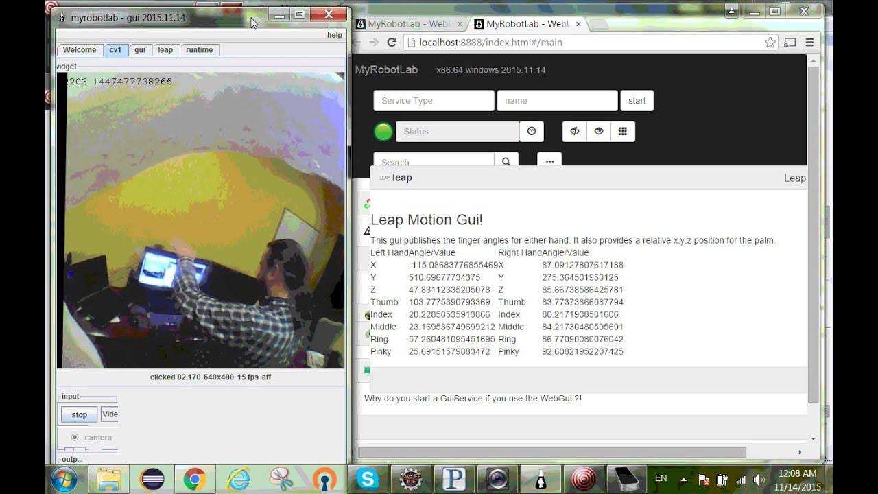 LeapMotion integration with MyRobotLab - YouTube