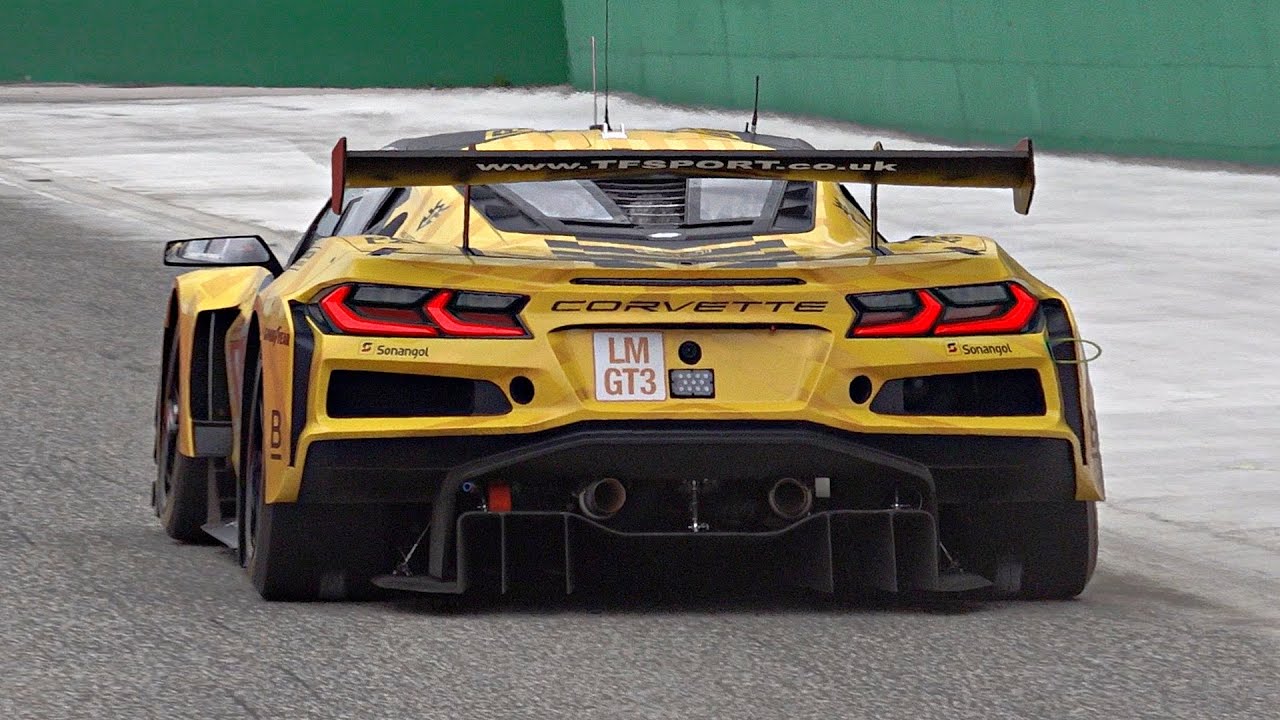 Chevy Corvette C8 Z06 GT3.R Unrestricted flat-plane V8 Engine Sounds ...