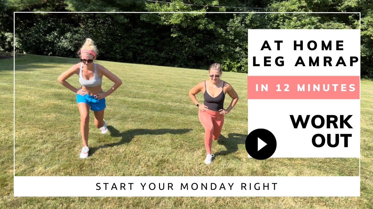 At home leg AMRAP workout in under 15 minutes - YouTube