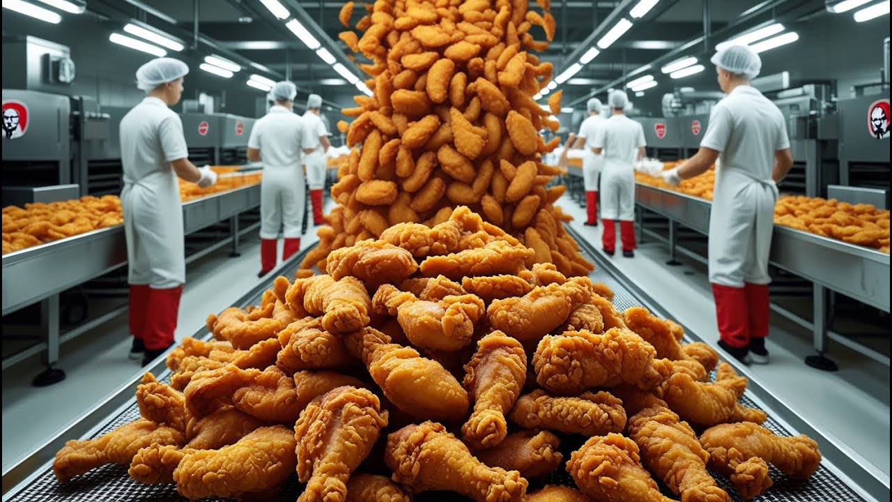 How KFC Crispy Tenders Are Made in a Factory | Crispy Tenders Factory ...