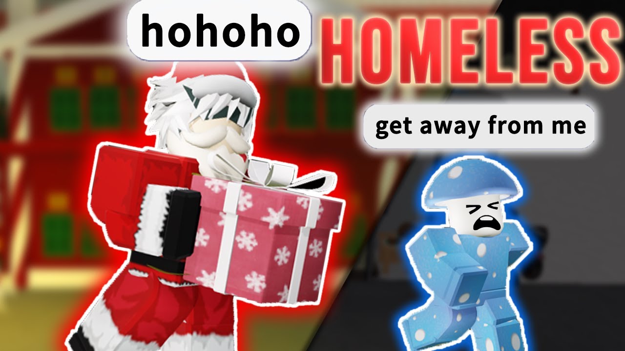 SANTA GOES HOMELESS IN ROBLOX - YouTube