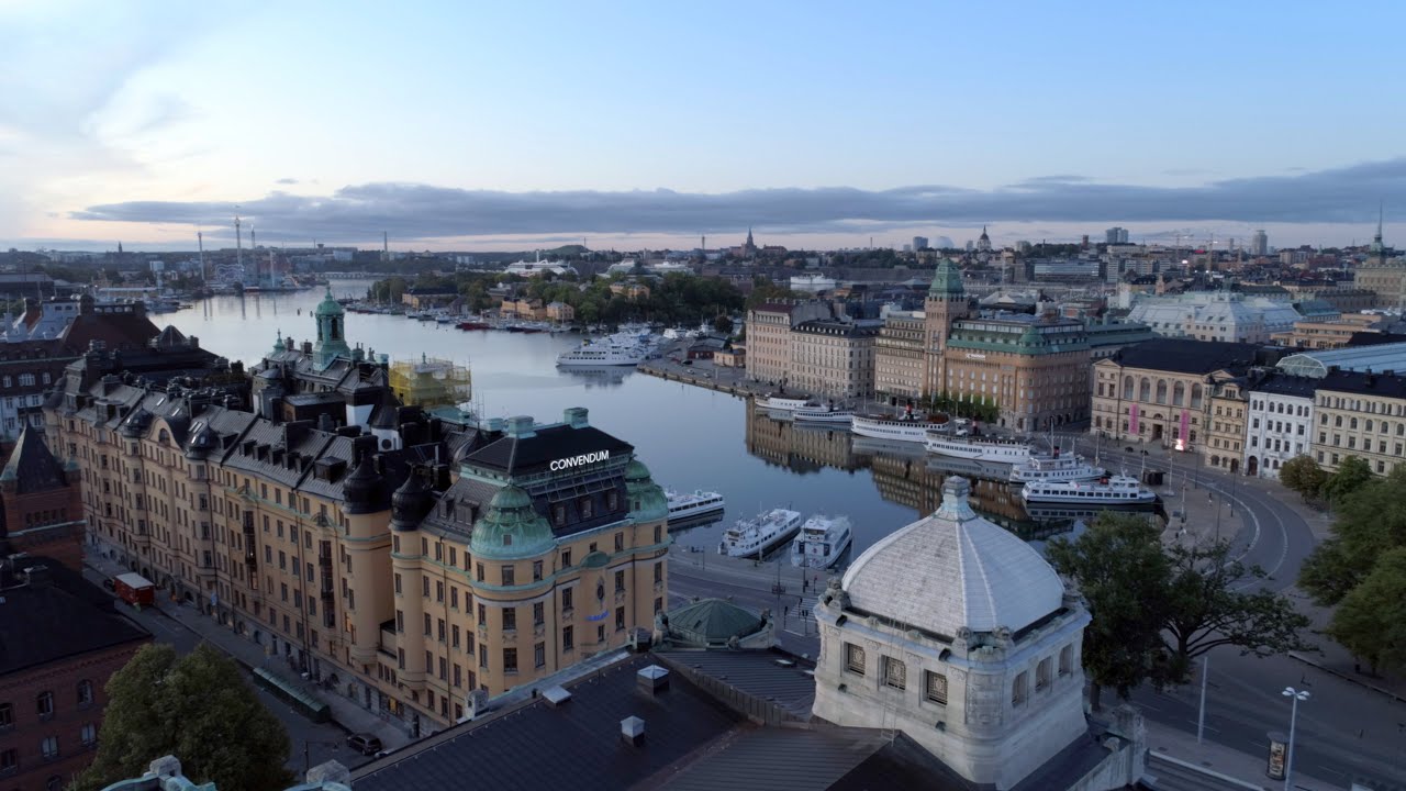 Stockholm Aerial View - Nybroviken Drone Footage (4K) - YouTube