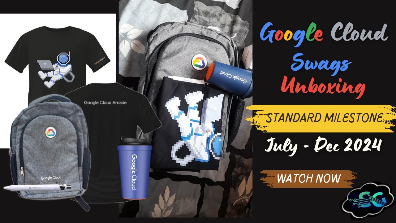Google Cloud Arcade Swags Unboxing 🎁 Standard Milestone Swags Unboxing ...