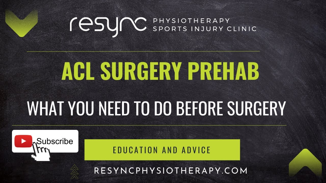 Acl prehab what you need to do before surgery - YouTube