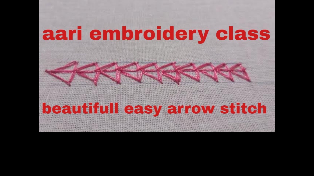💥 aari embroidery tutorial-arrow stitch/triangle stitch💥#aariwork # ...