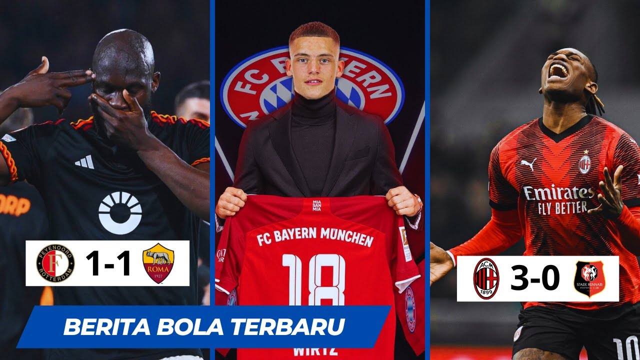 AC Milan Bantai Rennes 🔴Romelu Lukaku Selamatkan AS Roma 🔴Florian Wirtz ...