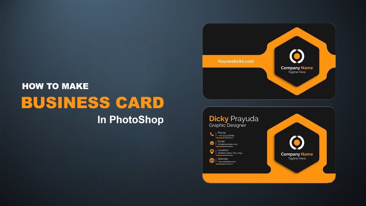 Professional Business Card Design in Photoshop CC Tutorial ...