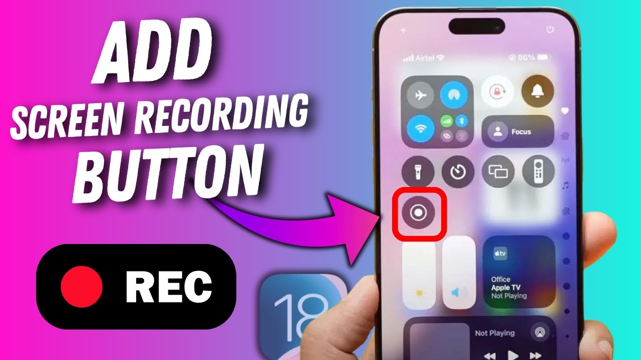 How to Add Screen Recording on iPhone Control Center [iOS 18] - YouTube