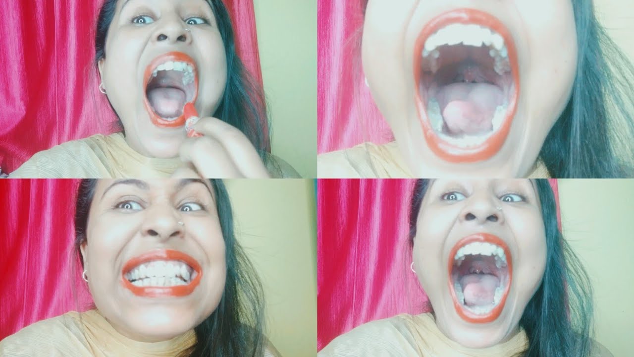 Open mouth funny lipstick challenge video#most requested challenge ...