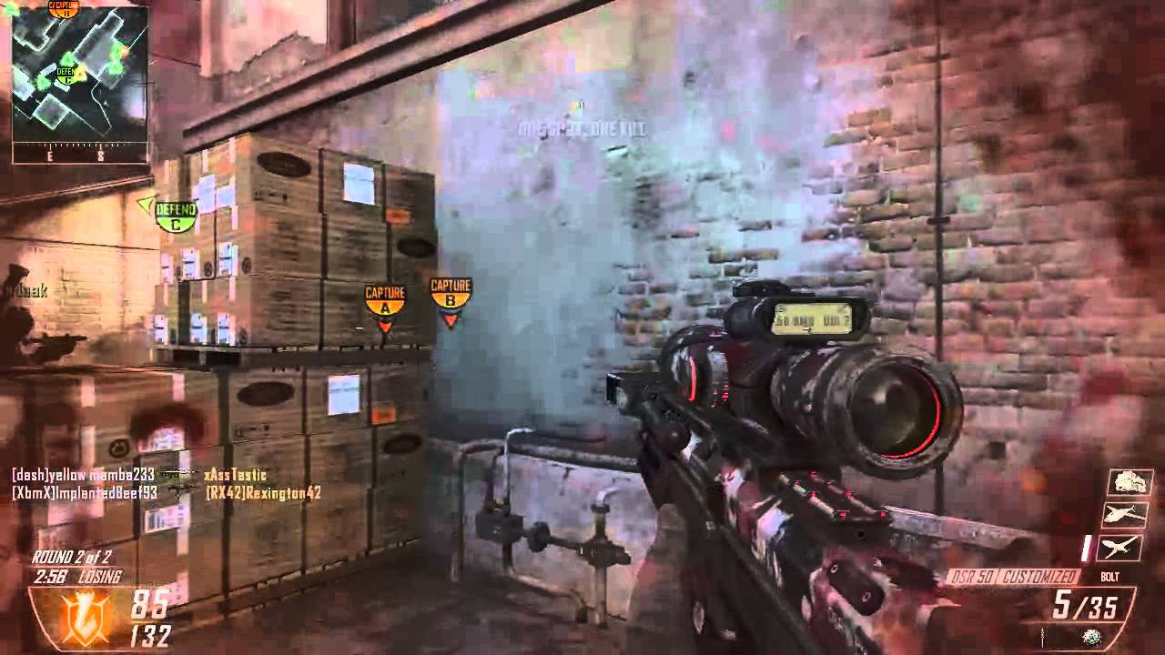 Bo2 dsr 50 sniping on standoff domination - YouTube