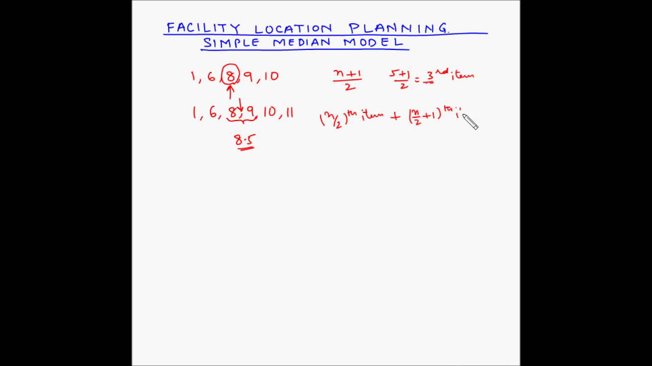 Facility location planning - Simple Median model - YouTube