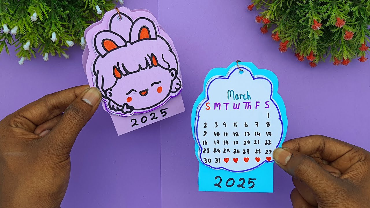 DIY Mini Paper Calendar Making Ideas | School Project Ideas With Paper ...