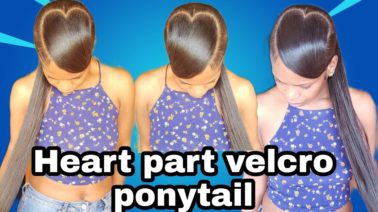 How to: Cute Heart swoop Velcro ponytail - YouTube