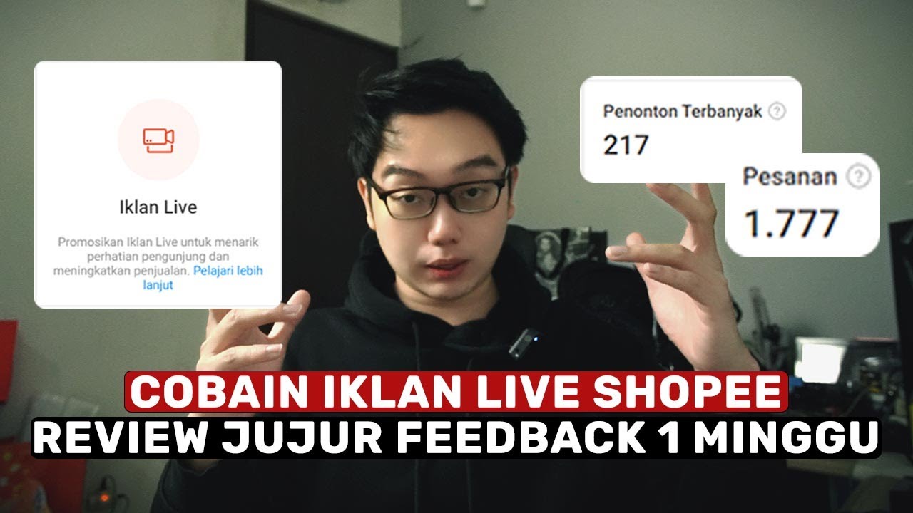 Coba Fitur Iklan Live Shopee ! Bagus / Tidak ? ( Testing 1 Minggu ...