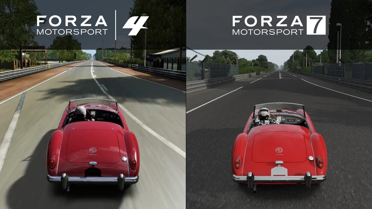 Forza 7 vs Forza 4 - 1958 MG MGA Twin-cam - Sound Comparison - YouTube