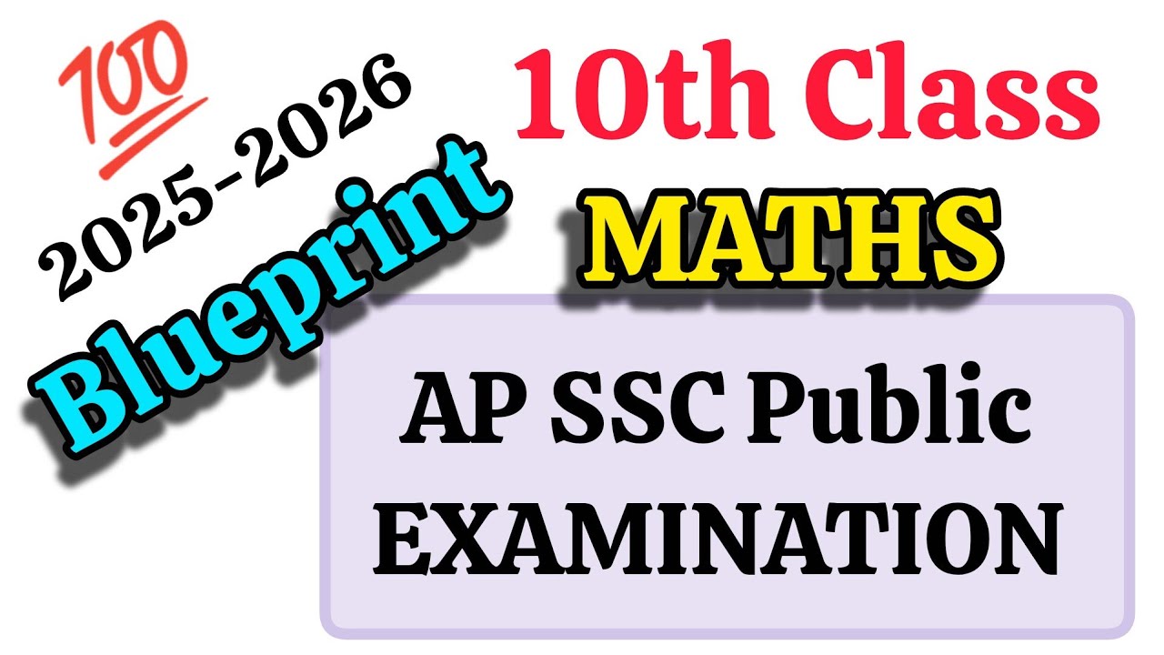 AP 10th 💯Maths Question Paper Blueprint 2025-2026 | AP 10th Class Maths ...
