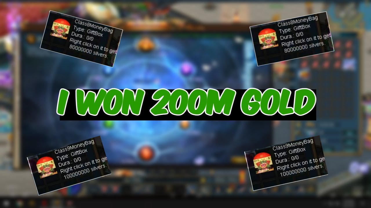 Conquer Online~ I WON 200M GOLD From Lottery !!!/MONEY BAG 8 and 9 ...