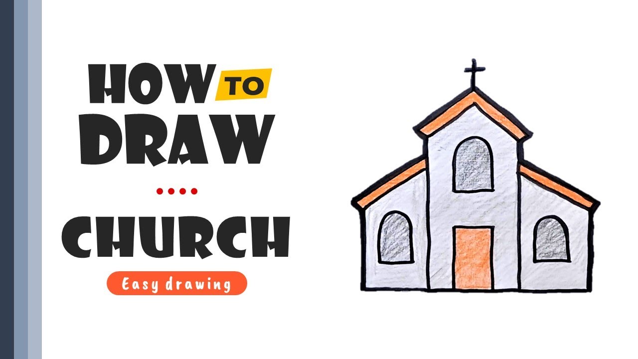 How to Draw Church - Drawing Church I Easy Drawing - YouTube