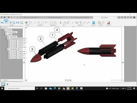 Using Fusion 360 to Create an Exploded View of the CO2 Rocket - YouTube