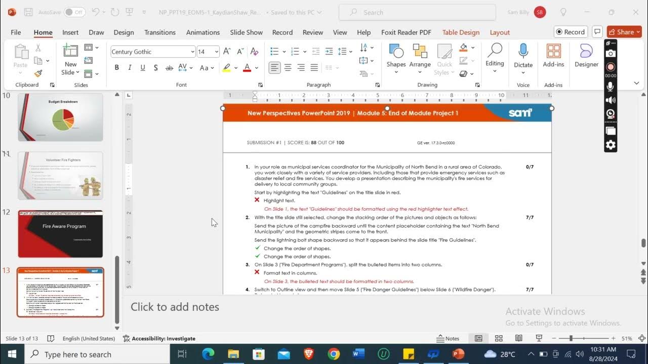 New Perspectives Powerpoint 2019 | Module 5 End of Module Project 1 | Municipality of North Bend ...