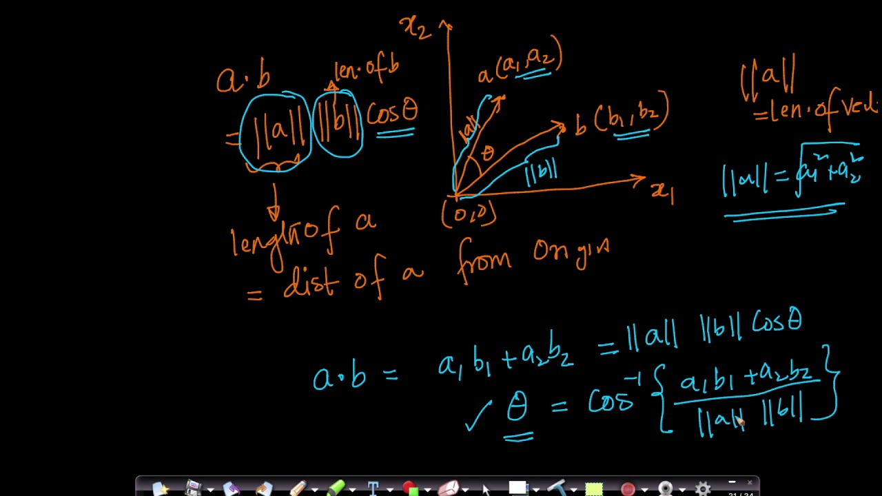 Linear Algebra For Machine Learning Dot Product And Angle Between 2 linear-algebra-for-machine-learning-dot-product-and-angle-between-2