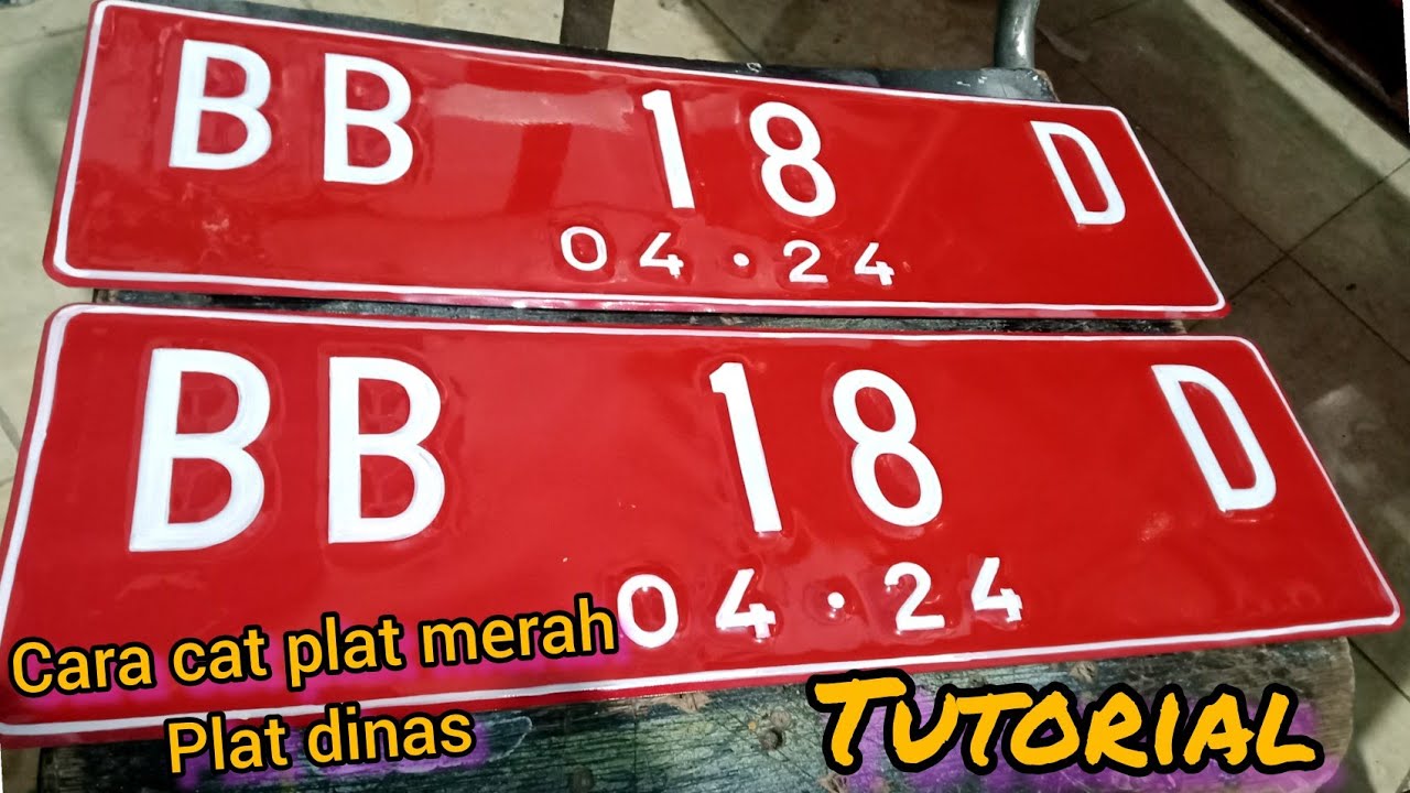 Cara mudah cat sendiri plat nomor mobil dinas || repaint plat nomor.# ...