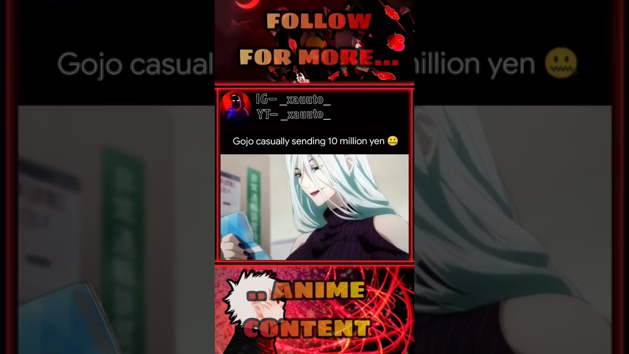 Gojo is so f***ing rich 🤒 | jujutsukaisen moment 💀 | satoru gojo 😈 ...