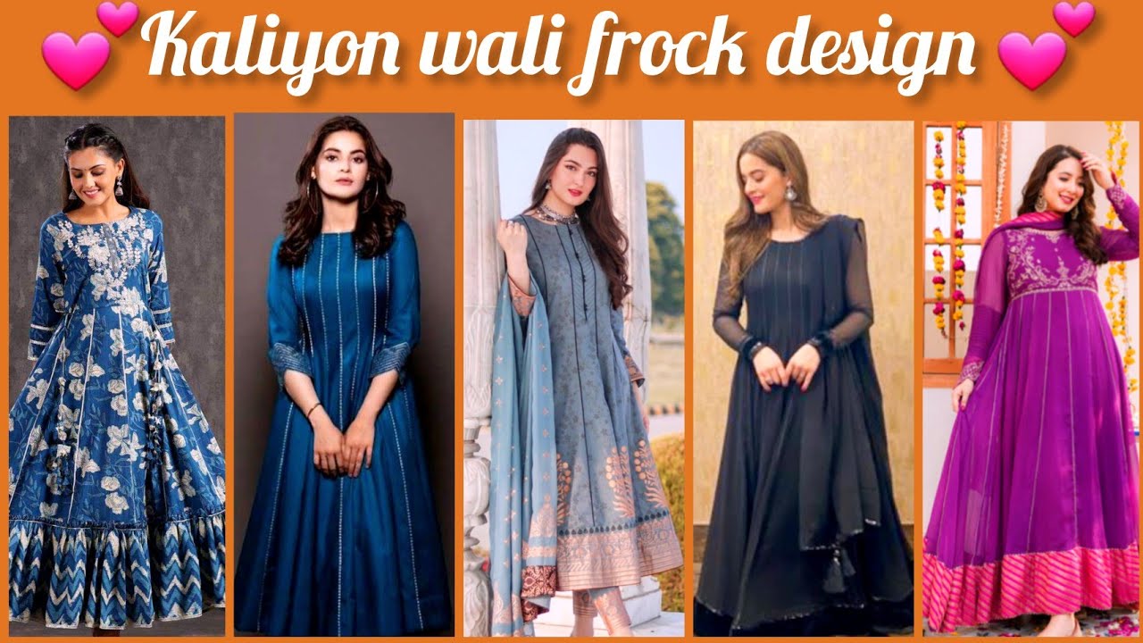 New long frock design #Trending Kali frocks कलियों वाली फ्रौक #designer ...