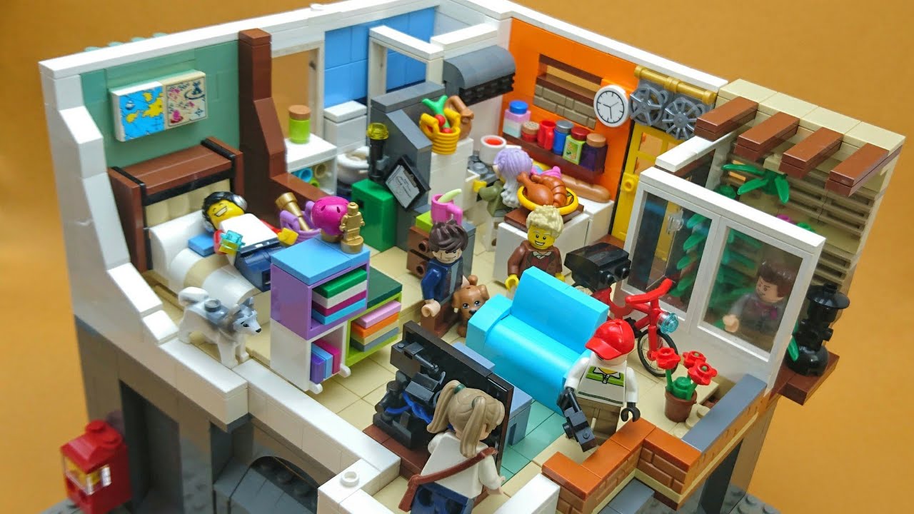 A simple Lego studio-type apartment House - YouTube