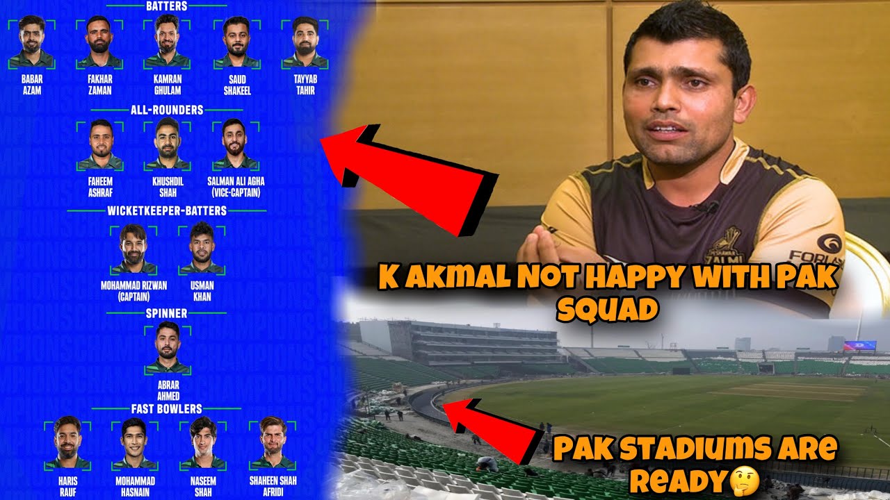 India 🇮🇳 Media reaction on: Pak 🇵🇰 CT 🏆squad | Akmal not Happy with ...