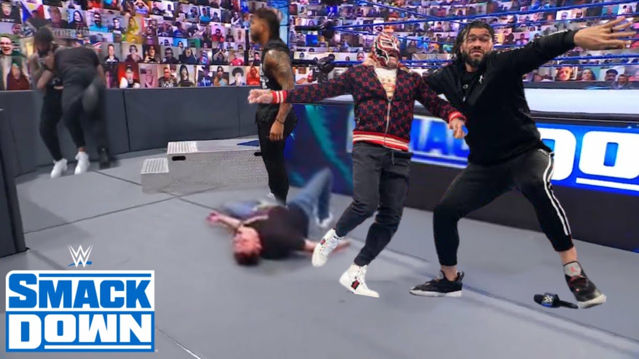 Roman Reigns & The Usos Attack Edge and Rey & Dominik Mysterio In ...
