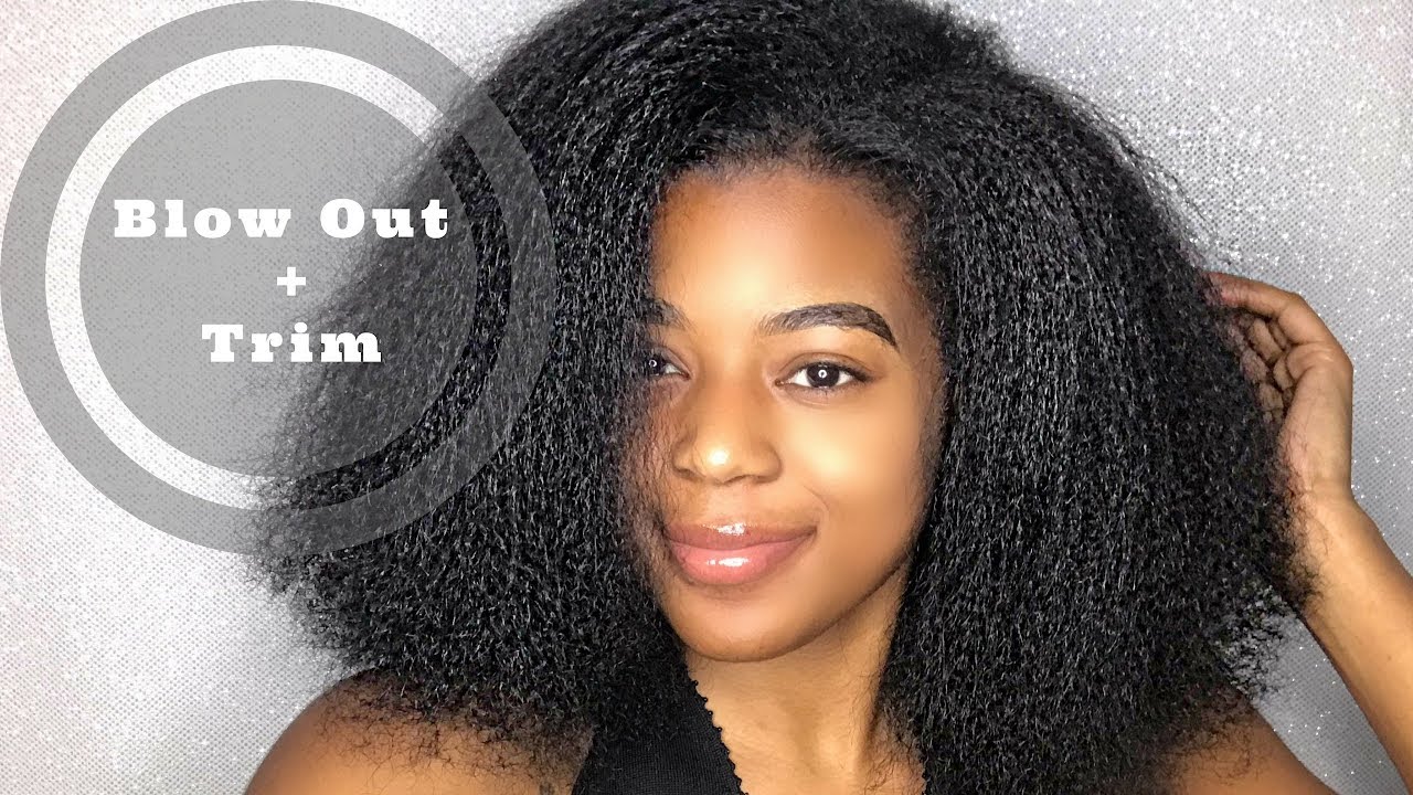 Blow out + Trim | Bria Katana | Type 4 Hair - YouTube