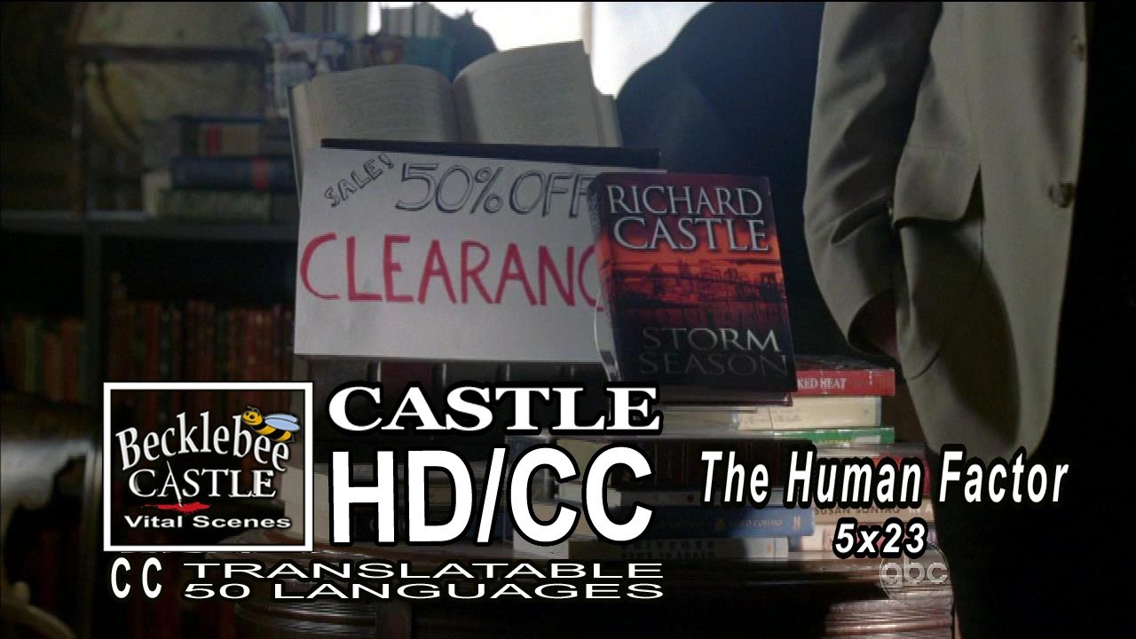 Castle 5x23 "The Human Factor" Castle's Books in Clearance Section Of ...
