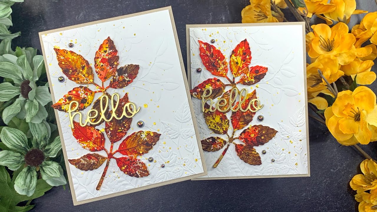 Ink Smooshing with Spray Stains - YouTube