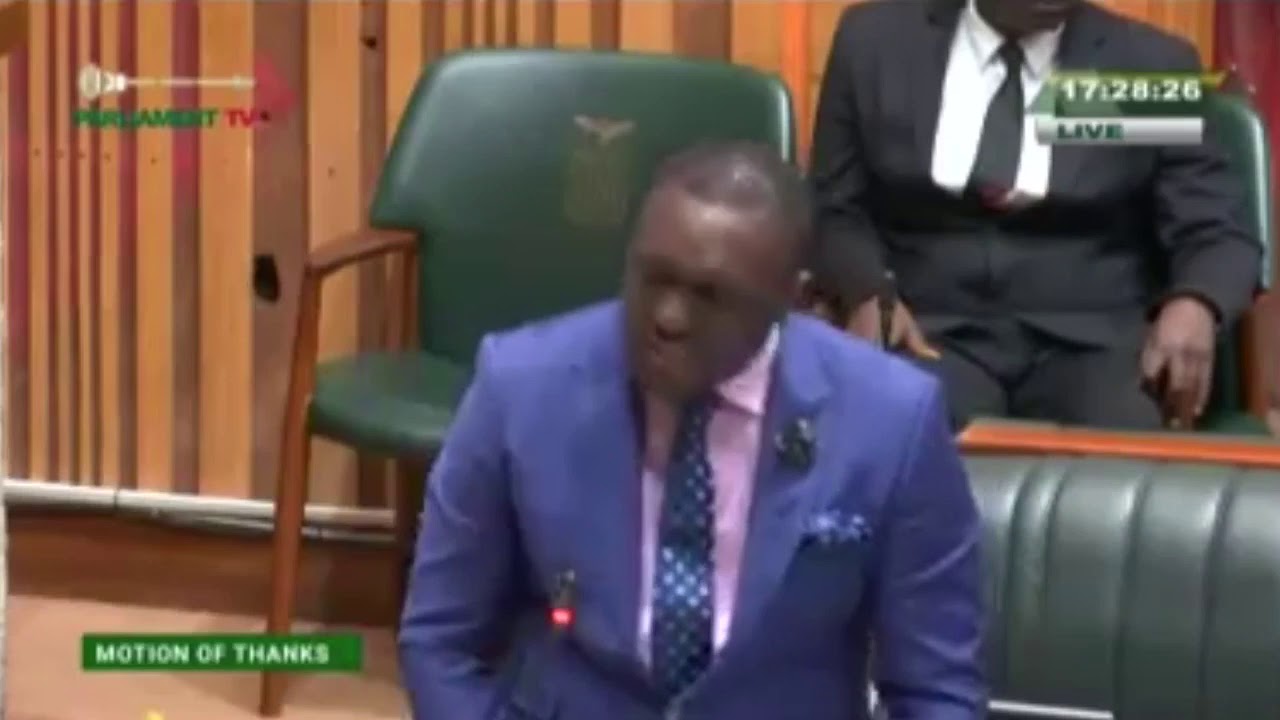 Gary Nkombo debating President Lungu’s SONA Speech (Zambia Parliament ...