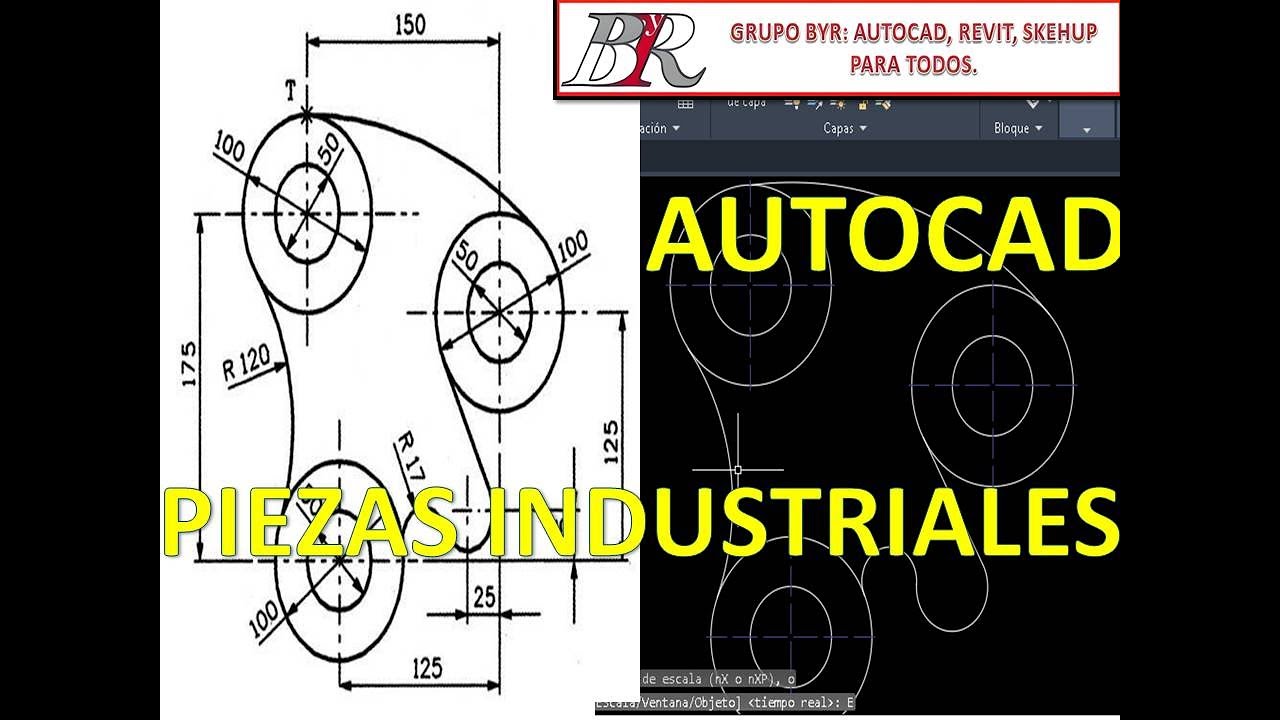 👉👉DIBUJO DE PIEZAS MECÁNICA EN AUTOCAD🅰 - YouTube