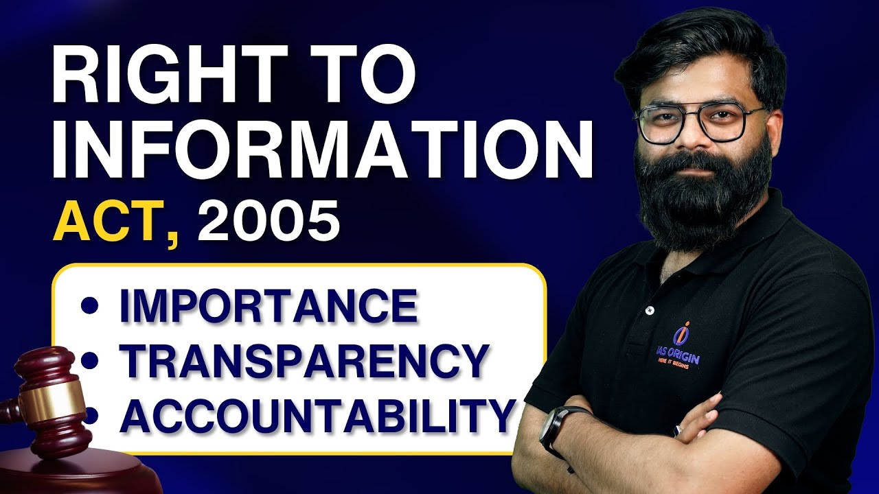 Right to Information Act 2005 | RTI Act 2005 | UPSC | Anubhav Deepani | IAS Origin - YouTube