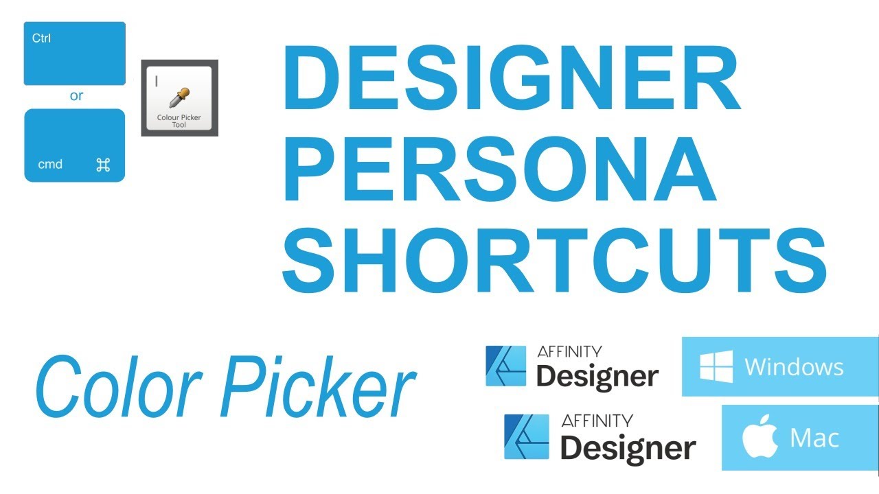 Affinity designer Color Picker PERSONA SHORTCUTS - YouTube