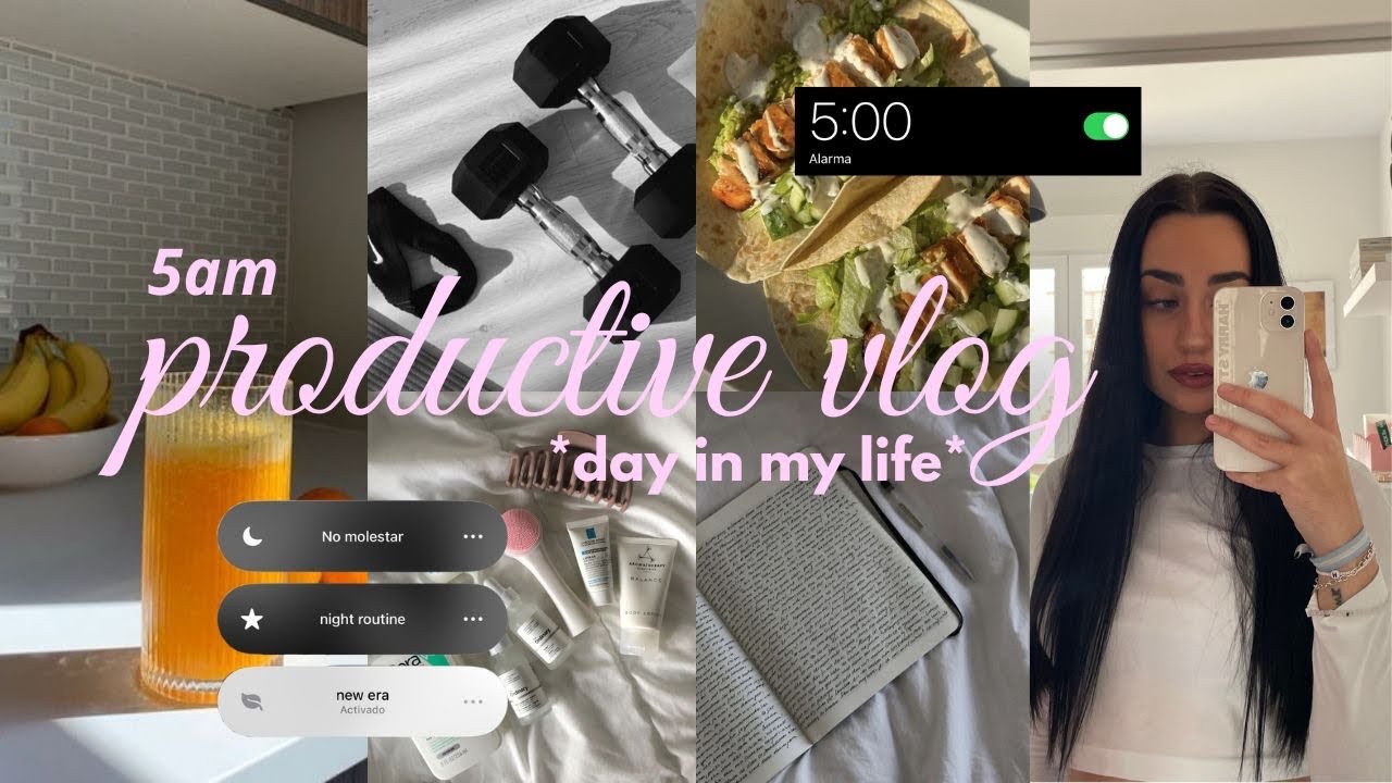 5am day in my life 🍵 🎧 motivación + rutina de mañana productiva ...