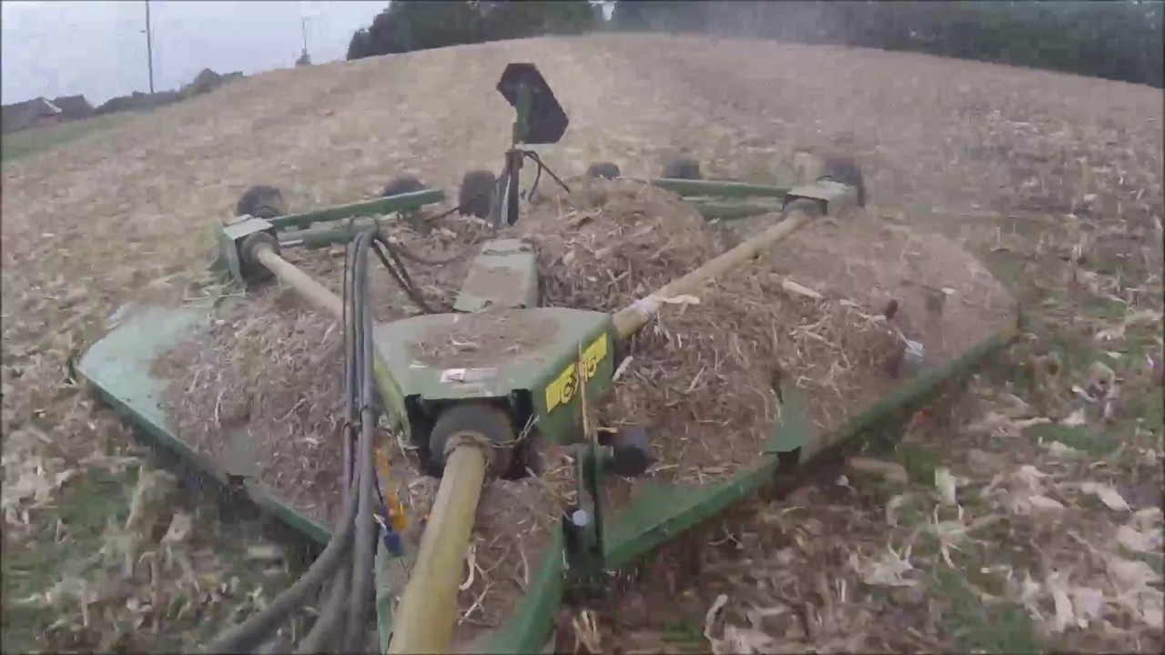 Chopping corn stalks - YouTube