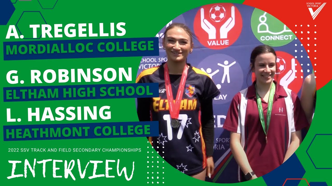 A Tregellis (Mordialloc College), G Robinson (Eltham High School), L ...