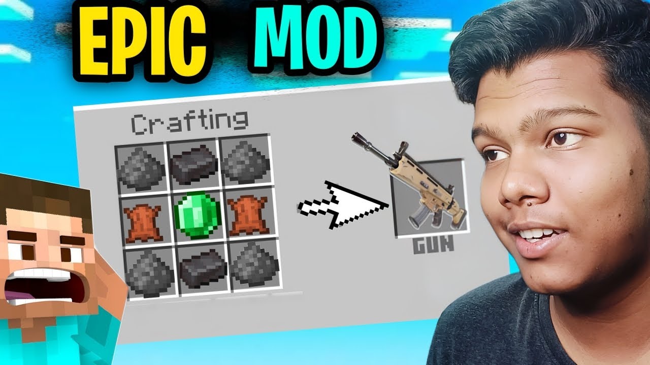 Play GUN MOD In Minecraft 😮☠️ - YouTube
