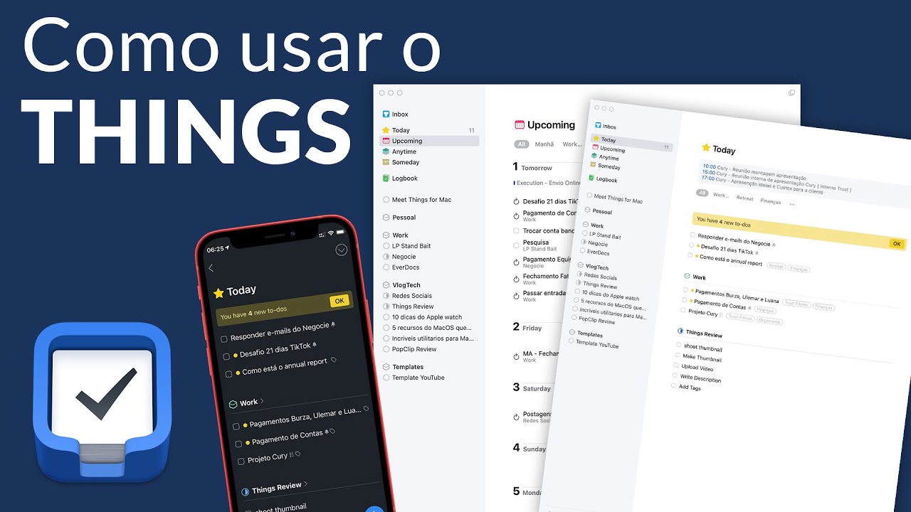 Things - o melhor app gerenciador de tarefas no MacOS e iOS #Review ...