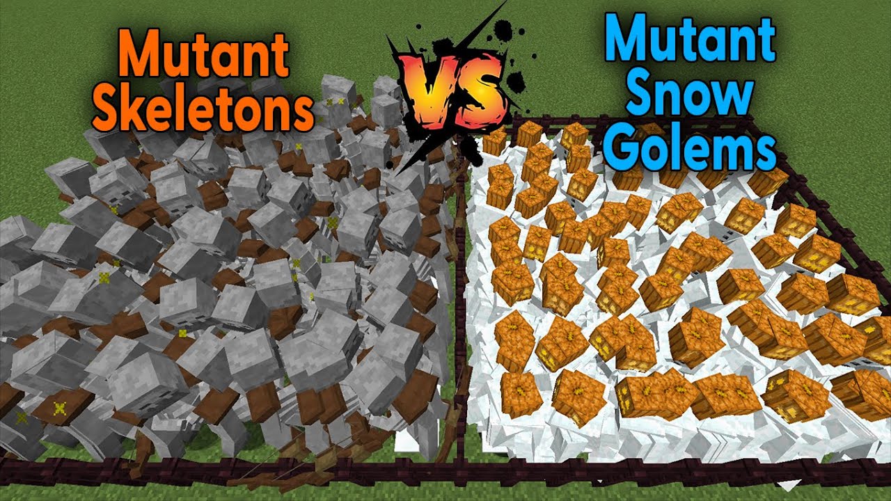 Mutant Skeletons Vs Mutant Snow Golems... - YouTube