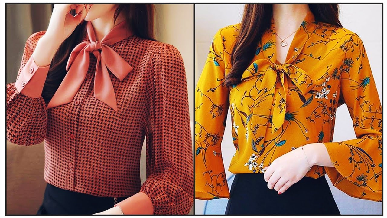 Latest And Stunning Chiffon Blouse Design|| Printed Blouse Design For ...