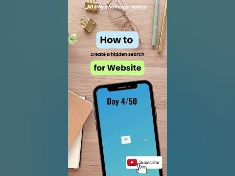 "Quick Tutorial: Create a Hidden Search Bar for Your Website Using JavaScript, HTML, & CSS" # ...